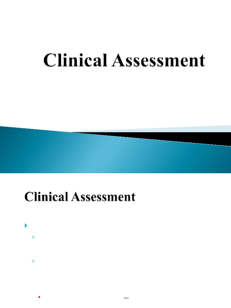 Overview of Clinical Assessment Process | PDF | Diagnostic And ...