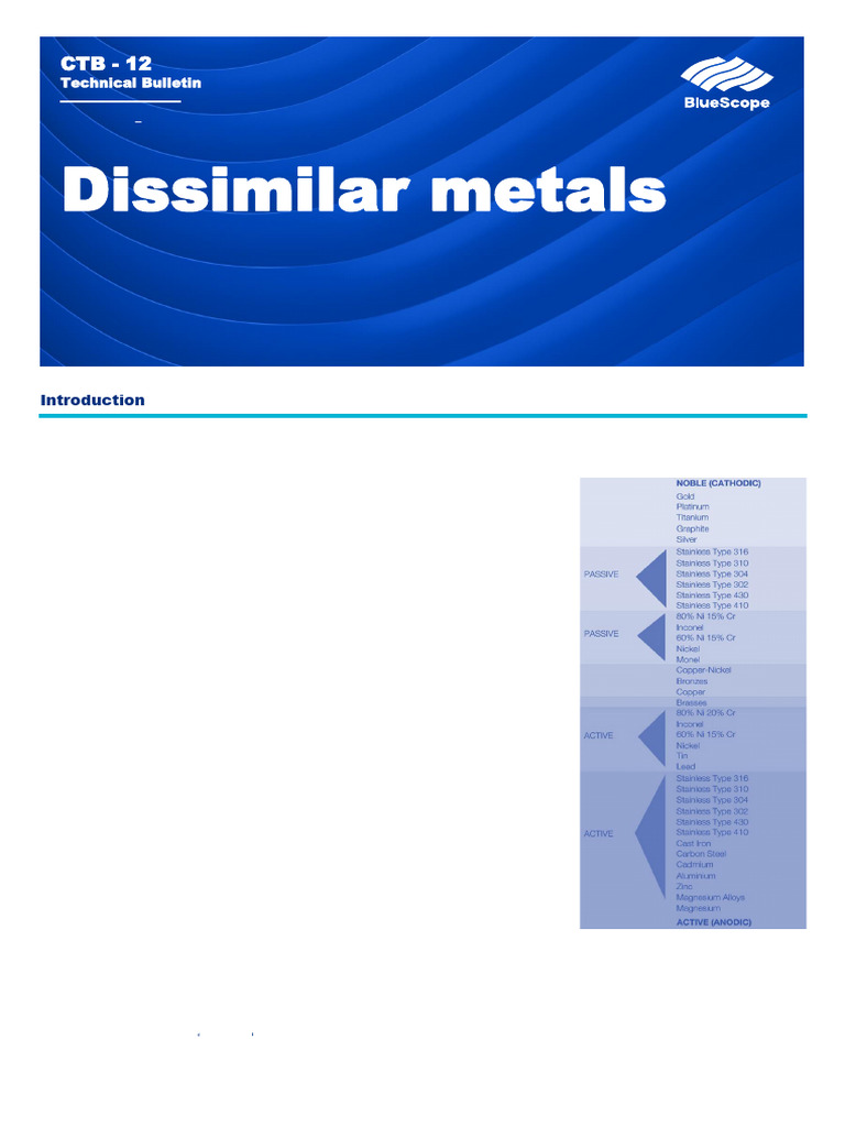 CTB-12 Dissimilar Metals Oct 2022 | PDF | Corrosion | Metals