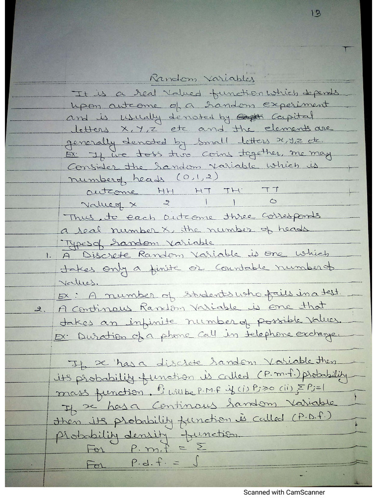 Today's Maths Notes | PDF