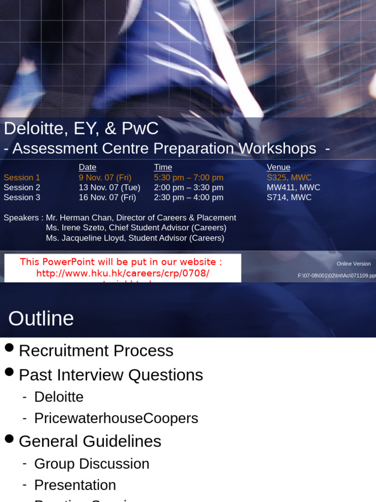 Deloitte EY PWC AssessmentCtr Inc Role Play 3040 | PDF | Body Language