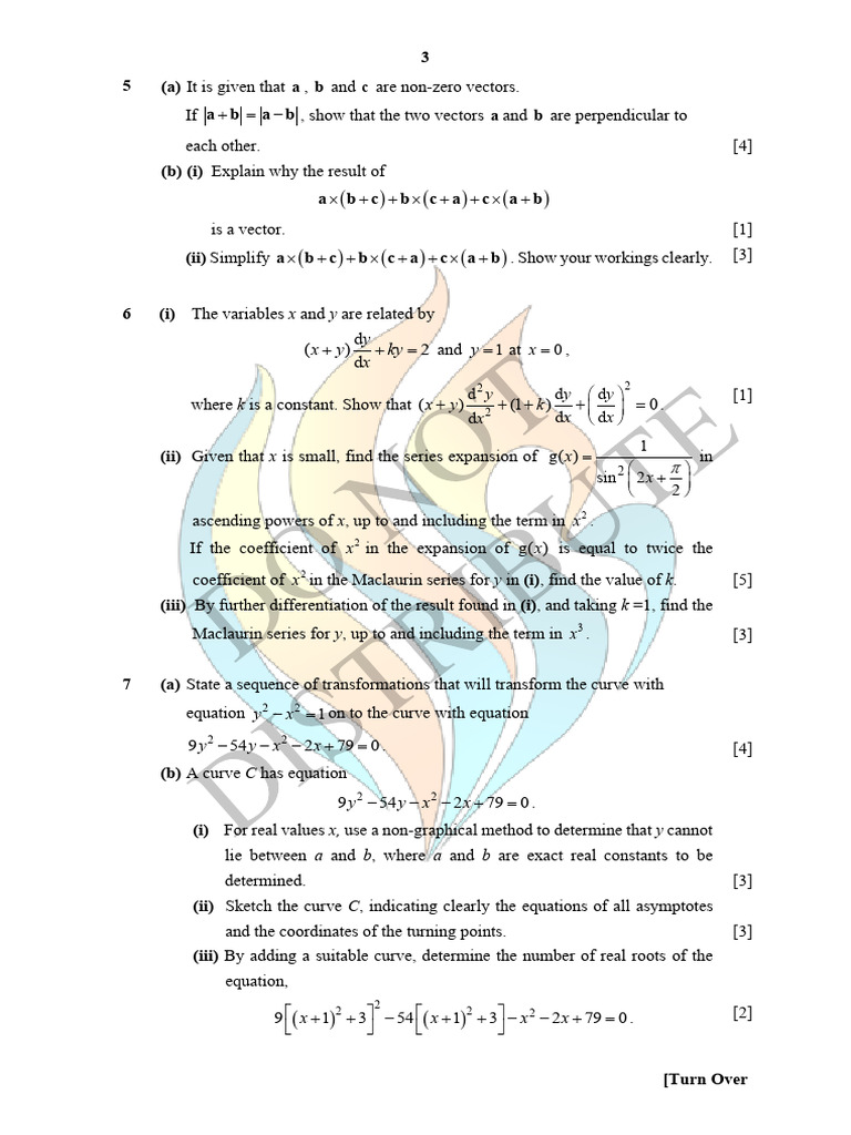 2024 JC2 H2 Math Prelim - ASRJC (Dragged) 2 | PDF | Equations | Asymptote