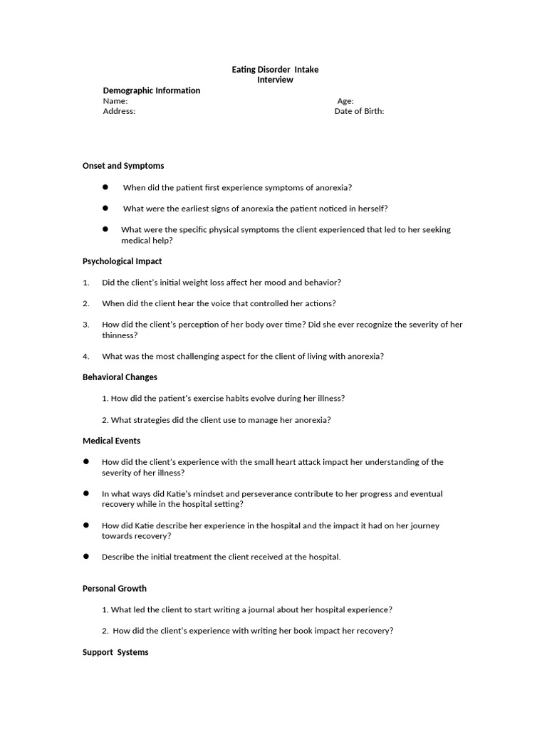 Intake Interview | PDF