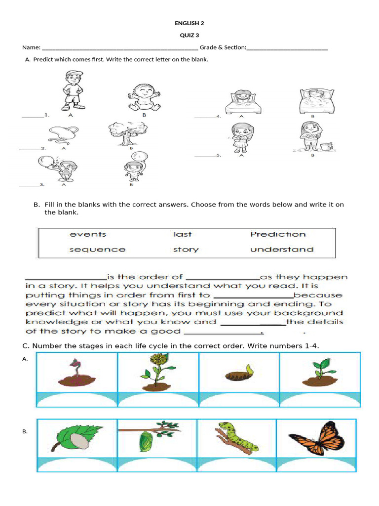 English 2 Quiz 3 Second Quarter | PDF