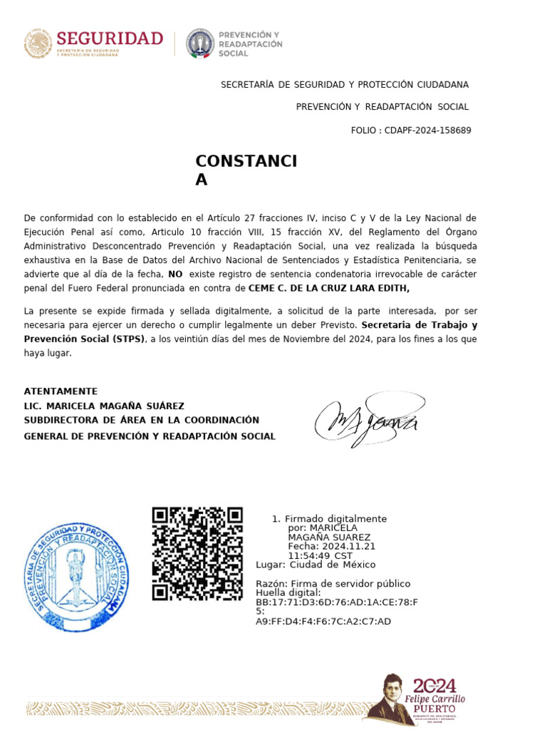 Constanci A: NO Ceme C. de La Cruz Lara Edith | PDF