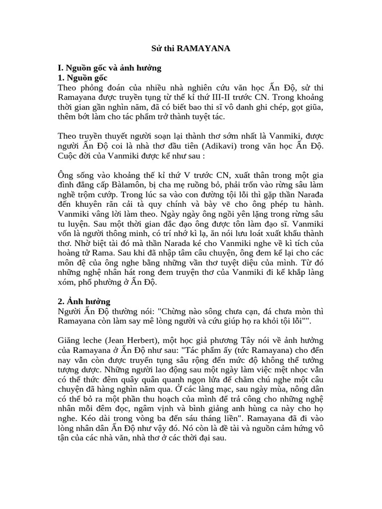 S Thi RAMAYANA | PDF