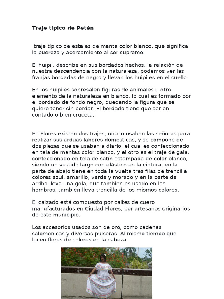 Traje Típico de Petén | PDF