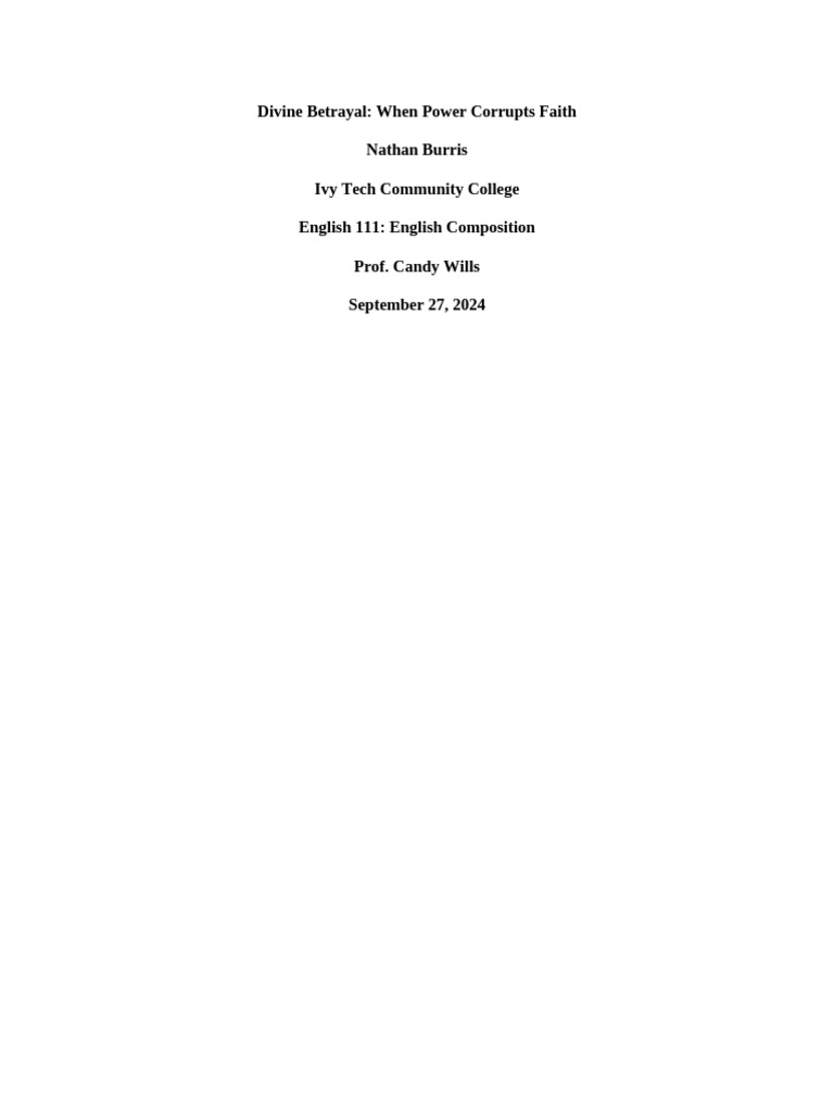 Power and Corruption in Religion | PDF | Faith | Catholic Church