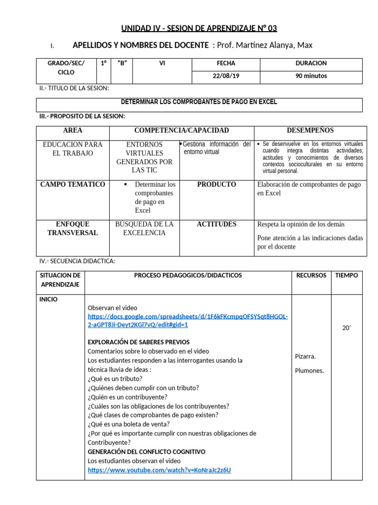 Ept1 U4 Sesion03 | PDF | Evaluación | Maestros