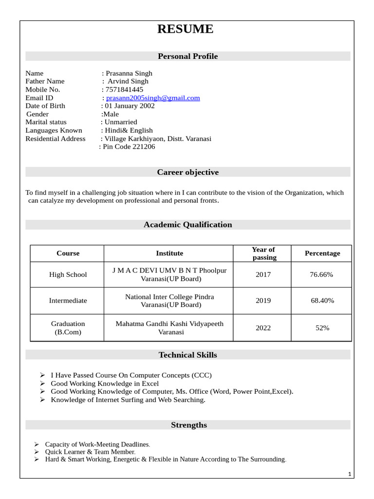 Prasanna Resume_1 | PDF
