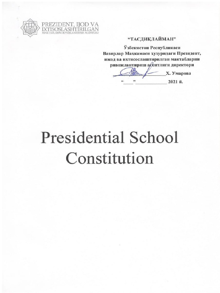 School Constitution | PDF | Physical Education | Teachers