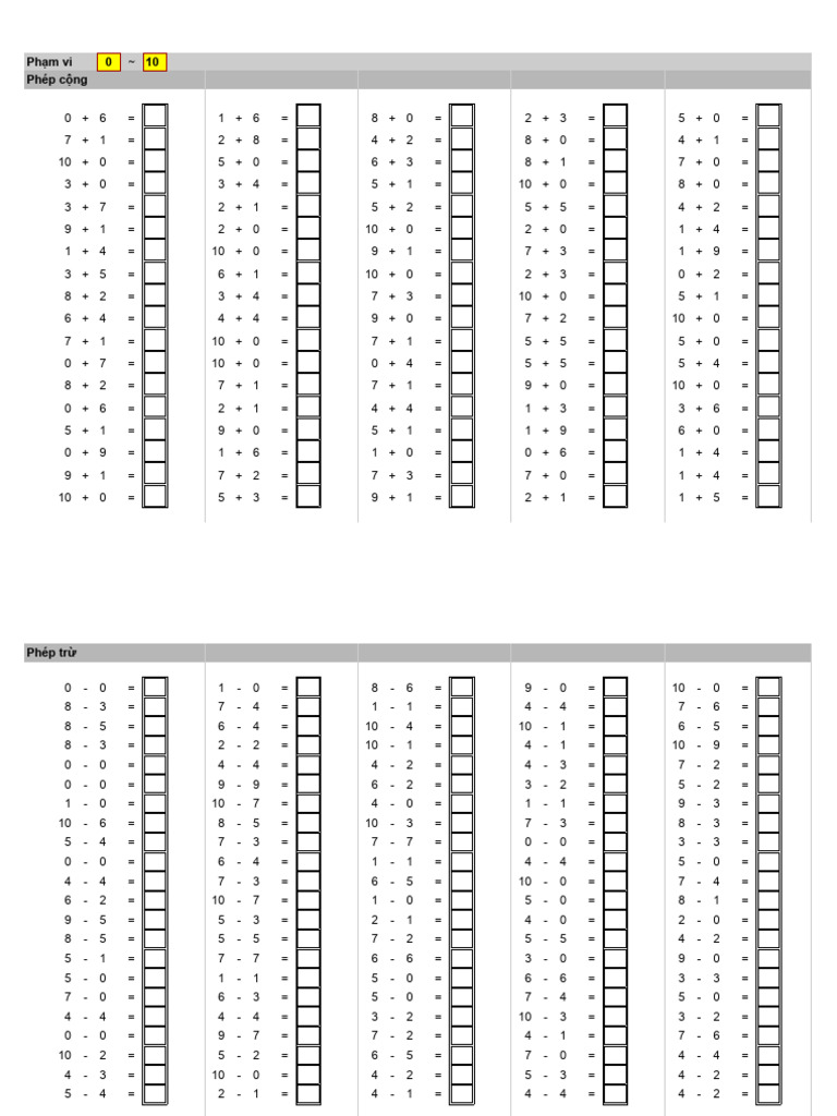 Toán L P 1 - C NG TR Nhân Chia PH M VI 10 - Bu I 5 | PDF