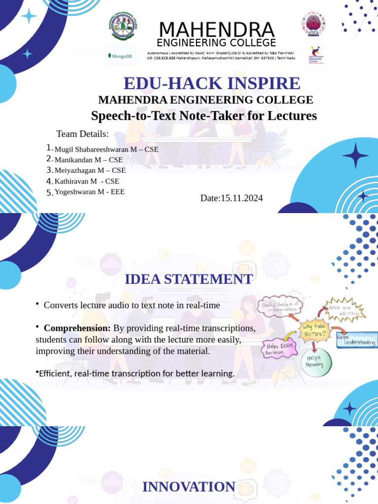 Real-Time Lecture Note-Taker AI | PDF