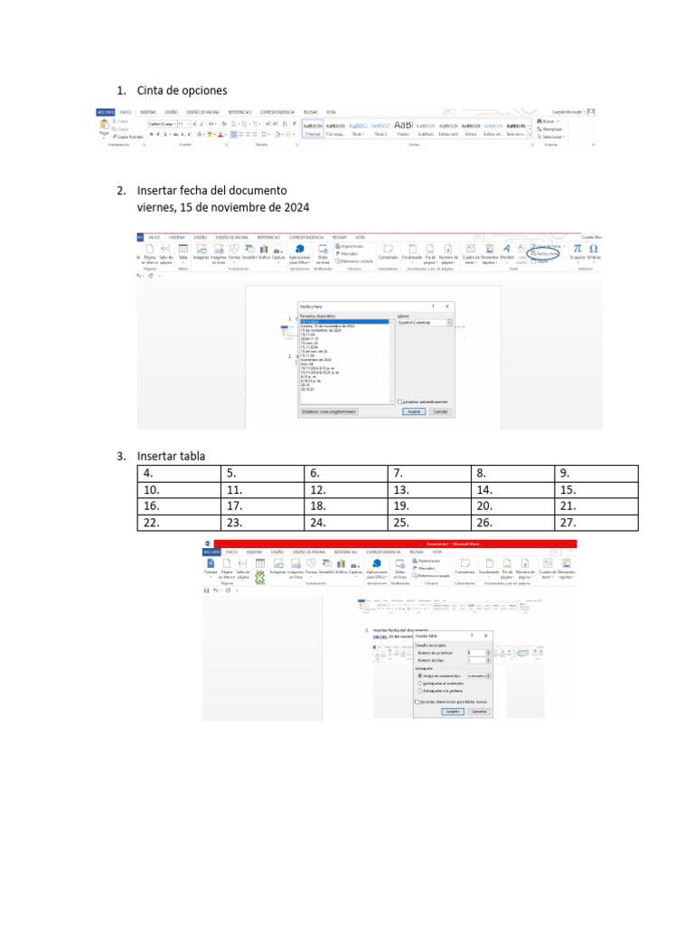 Taller Práctico. Primeros Pasos en Microsoft Word. AA1-EV02.-1 | PDF