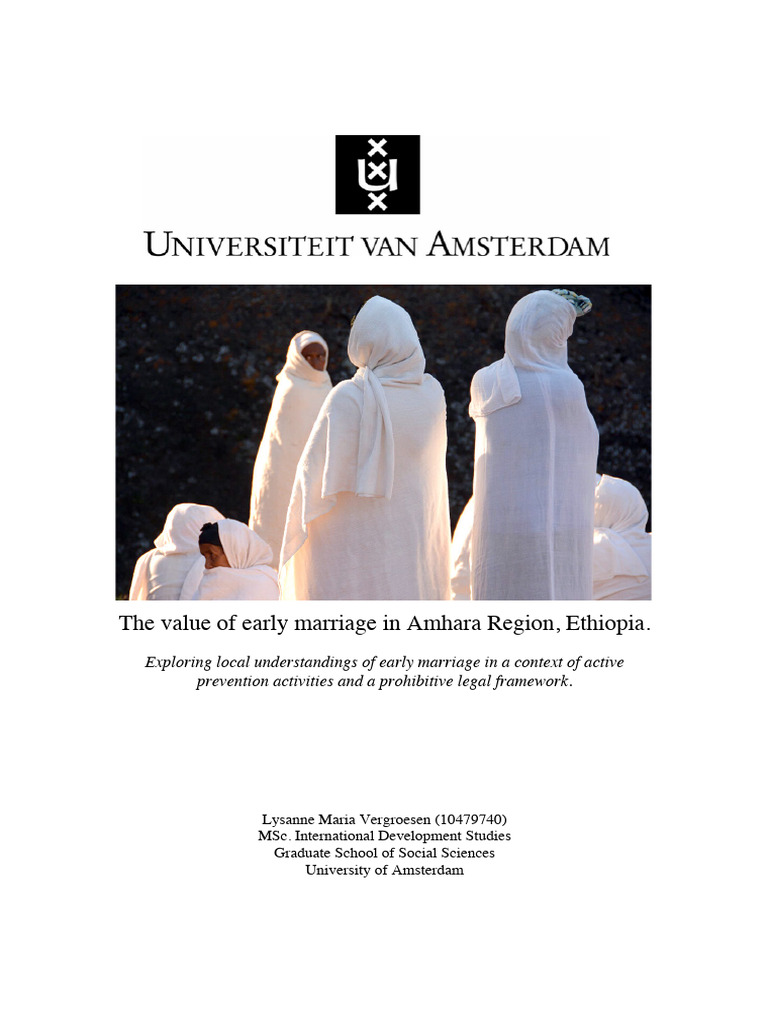 Understanding Early Marriage in Amhara | PDF | Non Governmental ...
