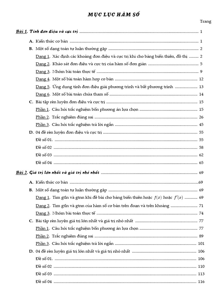Tai Lieu Ung Dung Dao Ham de Khao Sat Va Ve Do Thi Ham So Le Van Doan | PDF