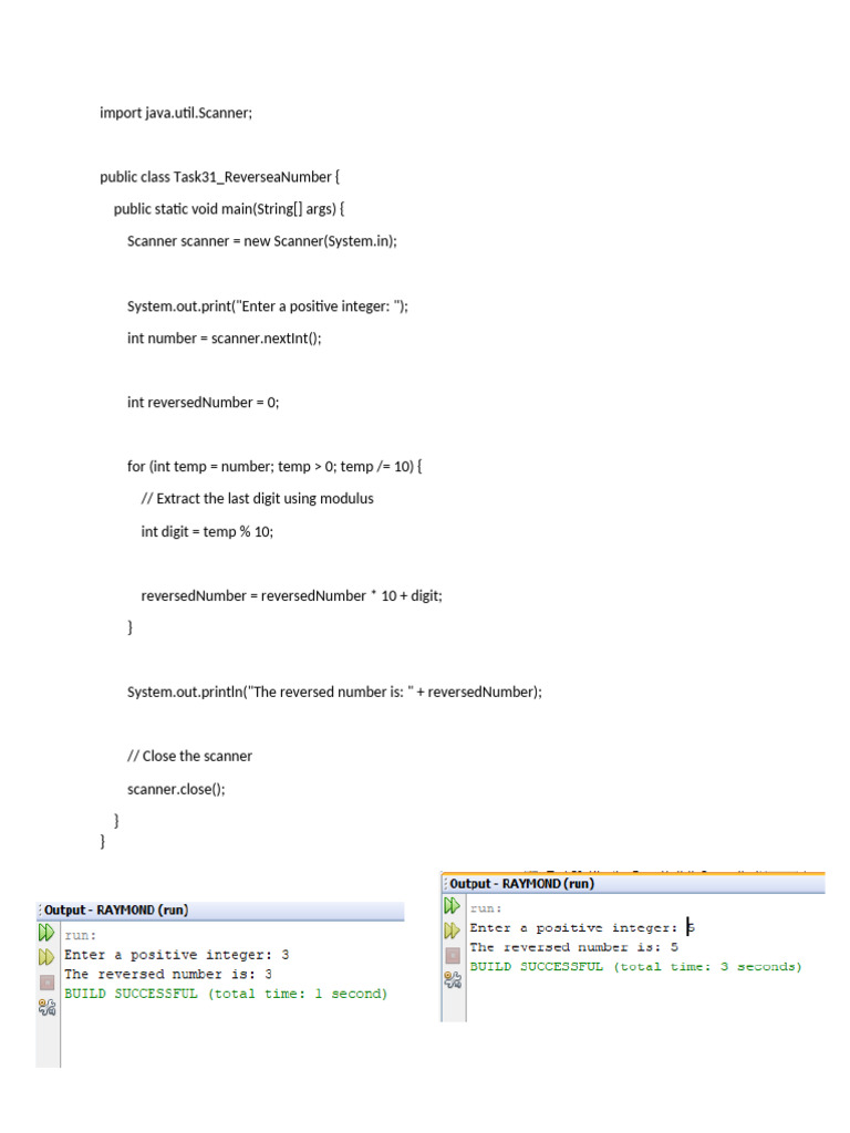 Task31 ReverseaNumber | PDF