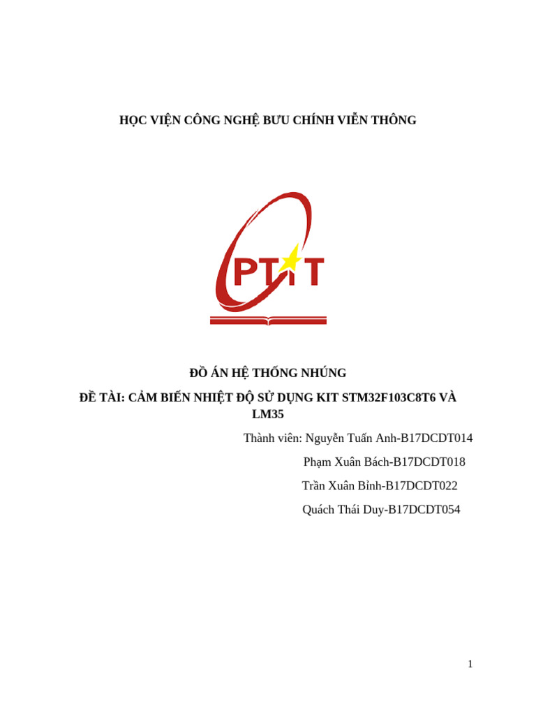 (123doc) - Do-An-He-Thong-Nhung-De-Tai-Cam-Bien-Nhiet-Do-Su-Dung-Kit-Stm32f103c8t6-Va-Lm35 | PDF