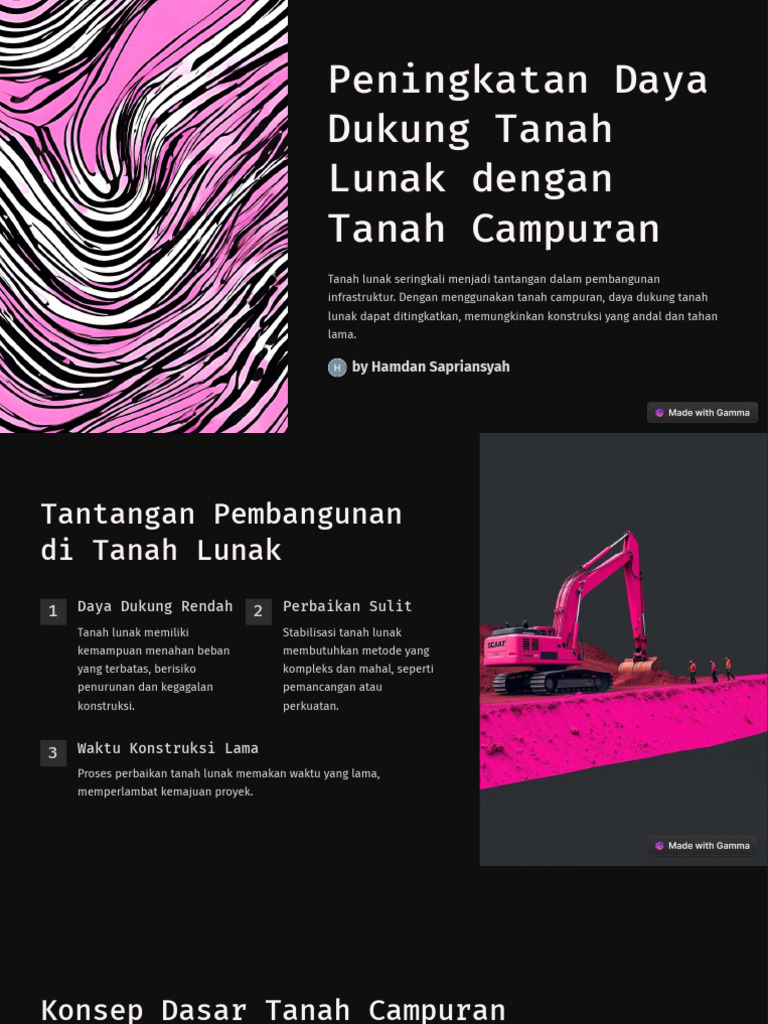 Peningkatan Daya Dukung Tanah Lunak Dengan Tanah Campuran | PDF