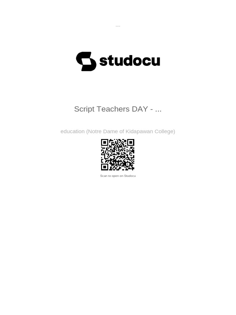 Script Teachers Day | PDF