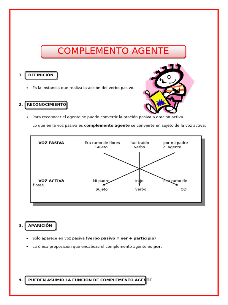 Complemento Agente para Quinto de Secundaria | PDF | Verbo | Asunto (gramática)