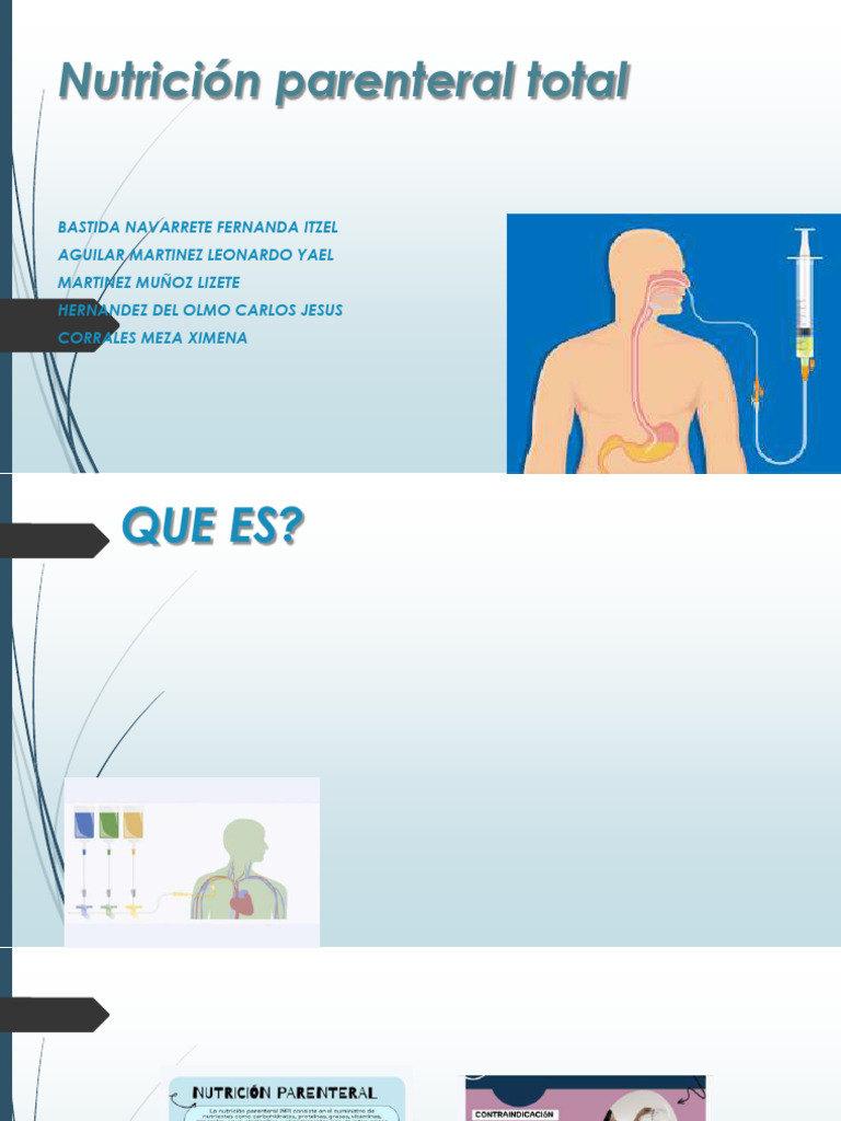 Nutrición Parenteral Total | PDF | Nutrición | Dieta y nutrición