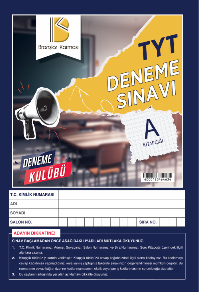 @tgdenemeleriv2 2025 BRANŞLAR KARMASI DENEME 1 | PDF
