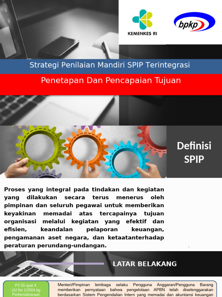 Silde SPIP Strategi Penetapan Dan Pencapaian Tujuan 2205 | PDF