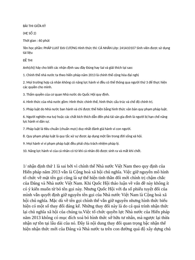 Bài Thi Gi A K | PDF