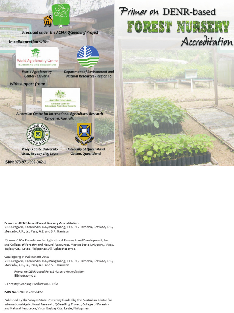 DENR Forest Nursery Accreditation Guide | PDF | Plant Nursery | Natural ...