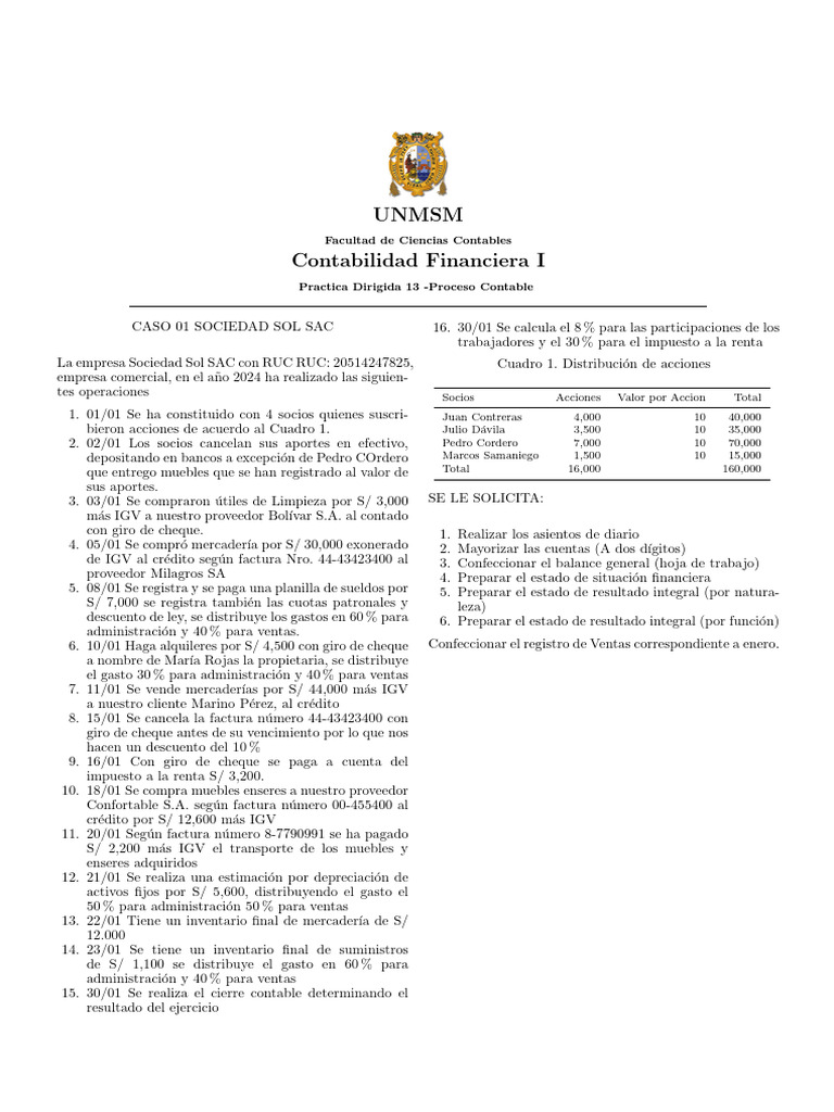 PD13 ProcesoContable | PDF | Contabilidad | Economias
