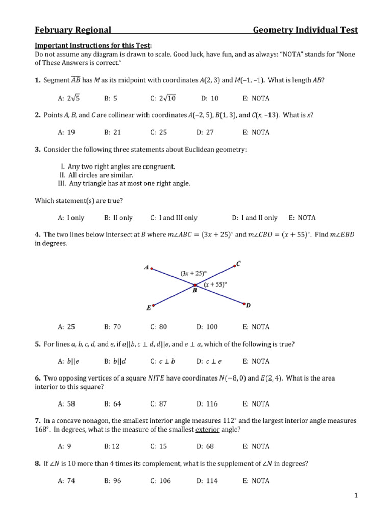 Geo Feb 2024 Reg Indiv Test 2 | PDF