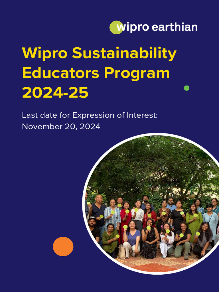 Wipro Sustainability Educators Program 2024 25 Apply 1730388098 | PDF ...