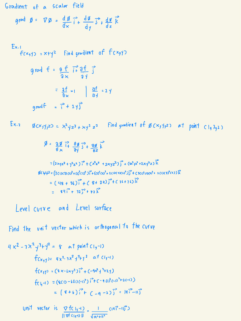 Gradient, Level Curve, Level Surface | PDF