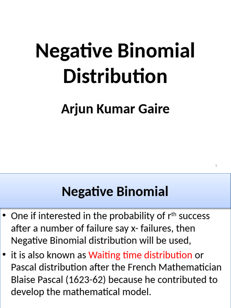 1.5 Negative Binomial Distribution | PDF | Probability Distribution | Statistical Theory