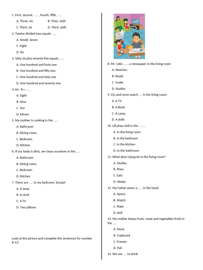 Bhs Inggris Ulangan | PDF | Interior Design | Room