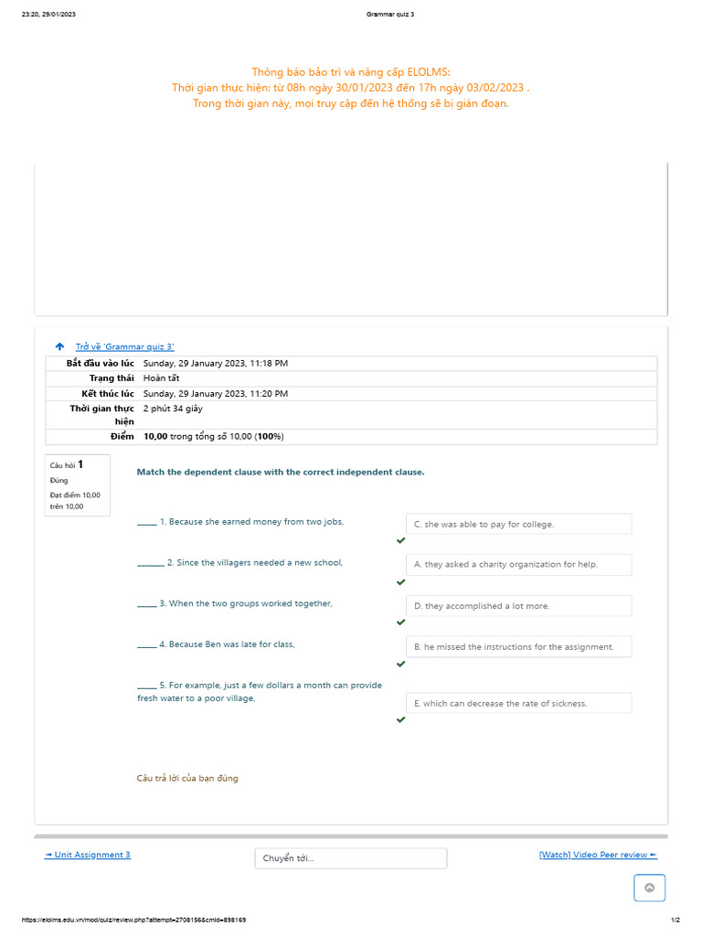 Grammar Quiz 3 - RW2 | PDF
