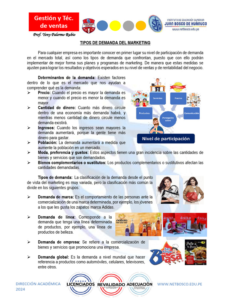 Tipos de Demanda Marketing | PDF | Marketing | Mercado (economía)