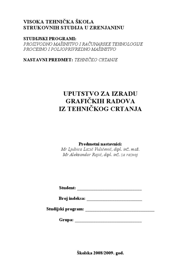 Tehnicko Crtanje | PDF