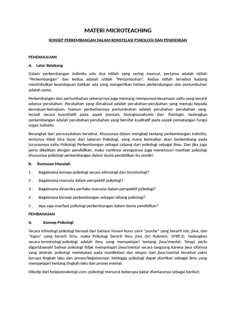 Materi Microteaching | PDF