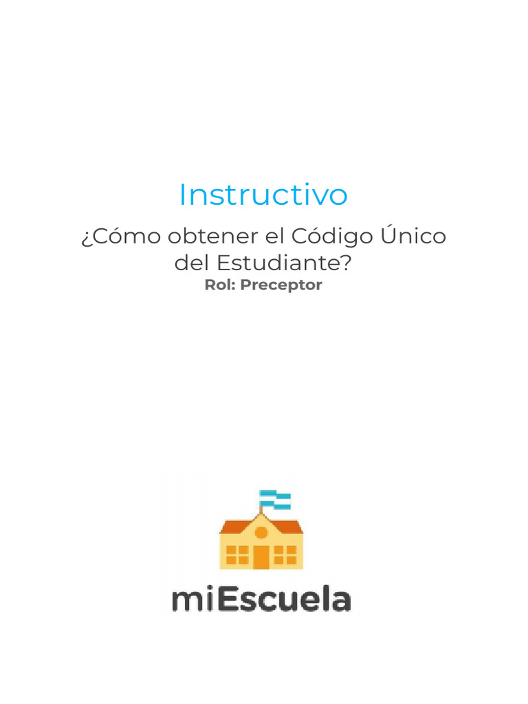 2023 - Secundaria - Cómo Obtener El Código Único Del Estudiante | PDF