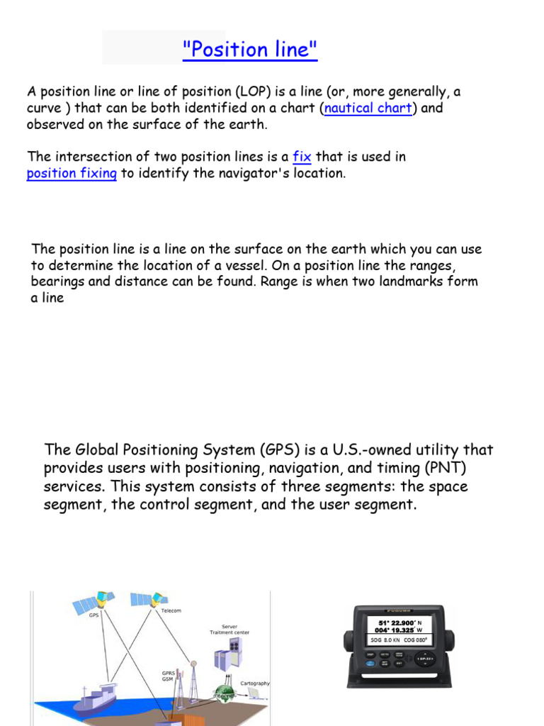 Types of Lines of Position (LOP) | PDF | Navigation
