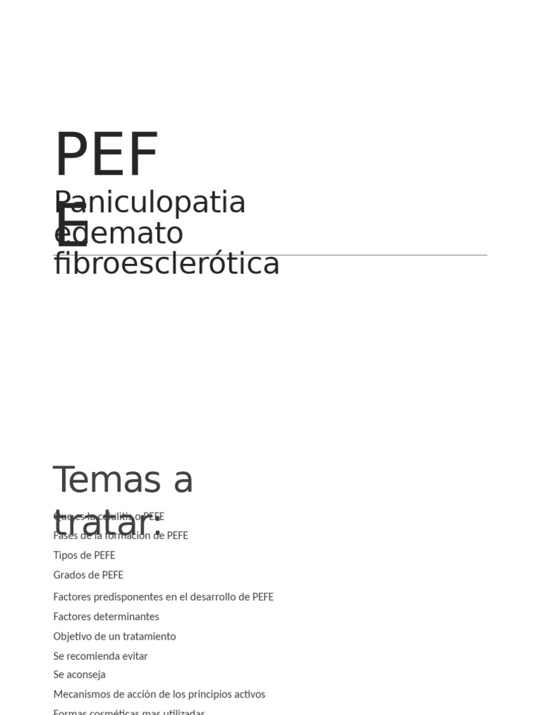 PEFE | PDF | Edema | Piel