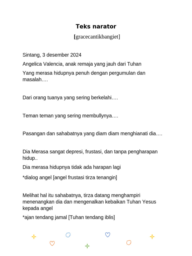 Teks Narator Teens 1 | PDF