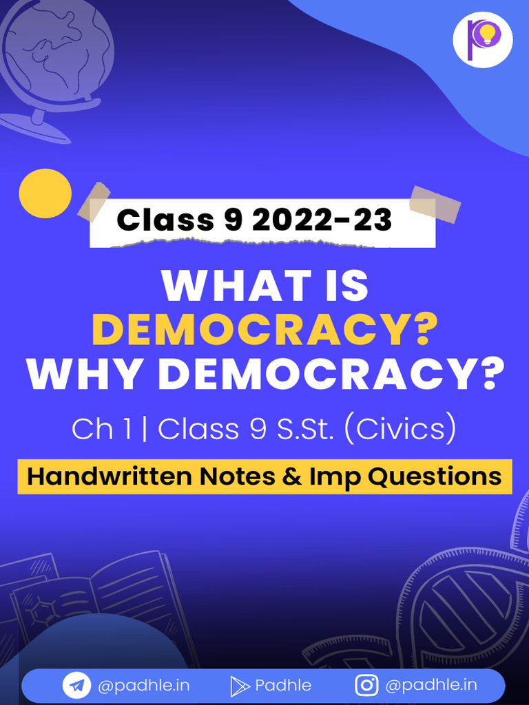 Padhle - NOTES - Civics. 1 Class 9 | PDF