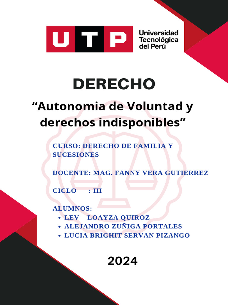 Autonomia de La Voluntad y Derechos Indisponibles | PDF