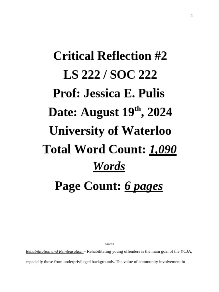 YCJA: Parental Involvement in Youth Justice | PDF | Juvenile Court ...