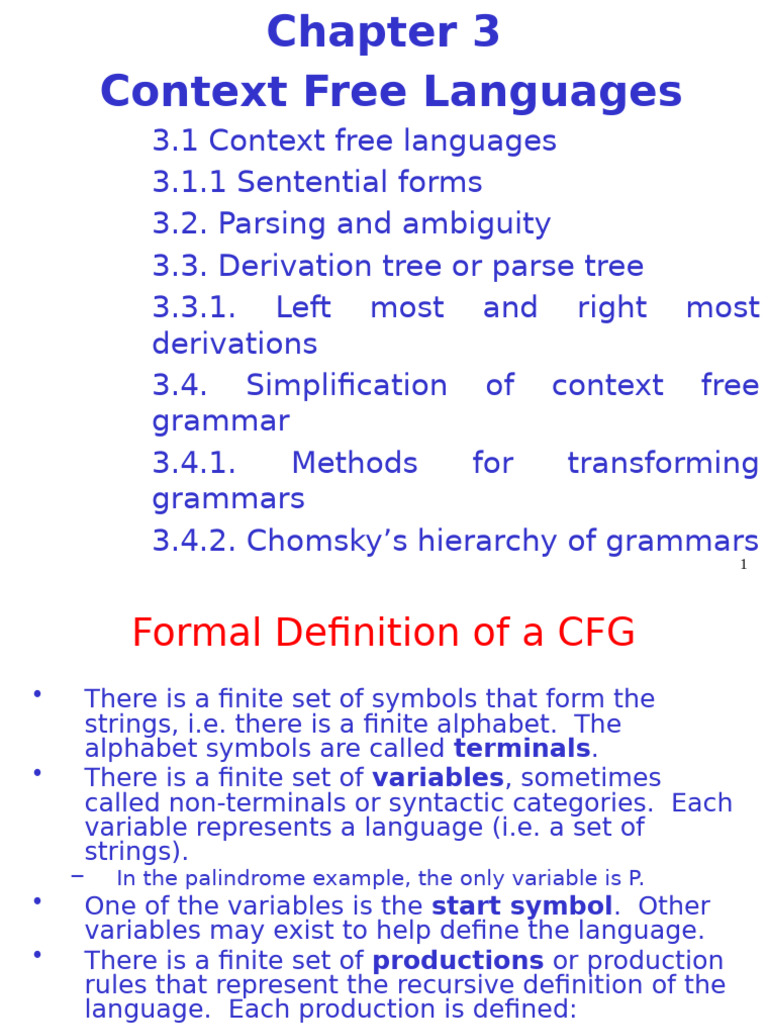 Chapter 3 Context Free Language | PDF | Theoretical Computer Science | Metalogic