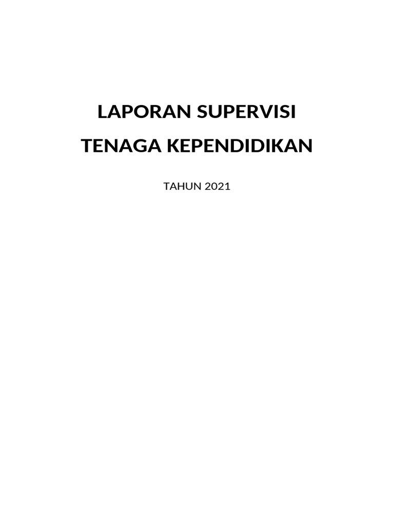 Laporan Supervisi Tendik | PDF
