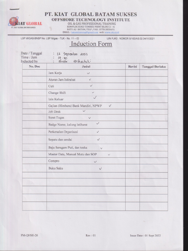 Induction Form | PDF