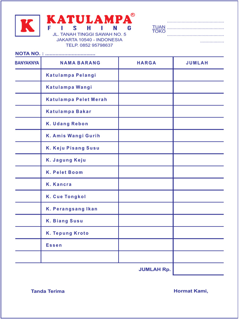 Nota Katulampa Fishing 2 Play | PDF